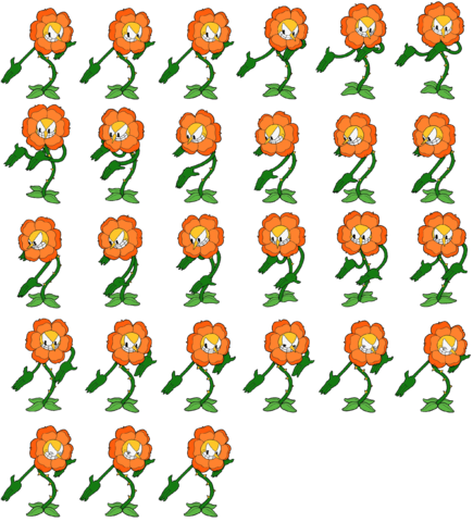 Download Flower Sprite Png Image Sheet Cuphead Roleplay Picture ...