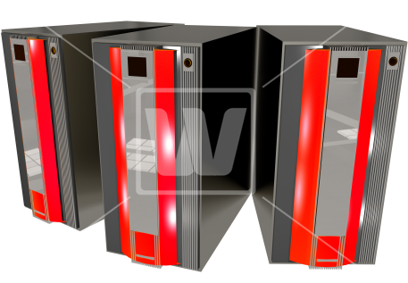 Download Three Red Servers - Web Hosting Service - Full Size PNG Image ...