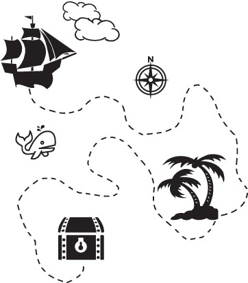 Download Pirate Treasure Map Wall Decal - Treasure Map - Full Size PNG ...