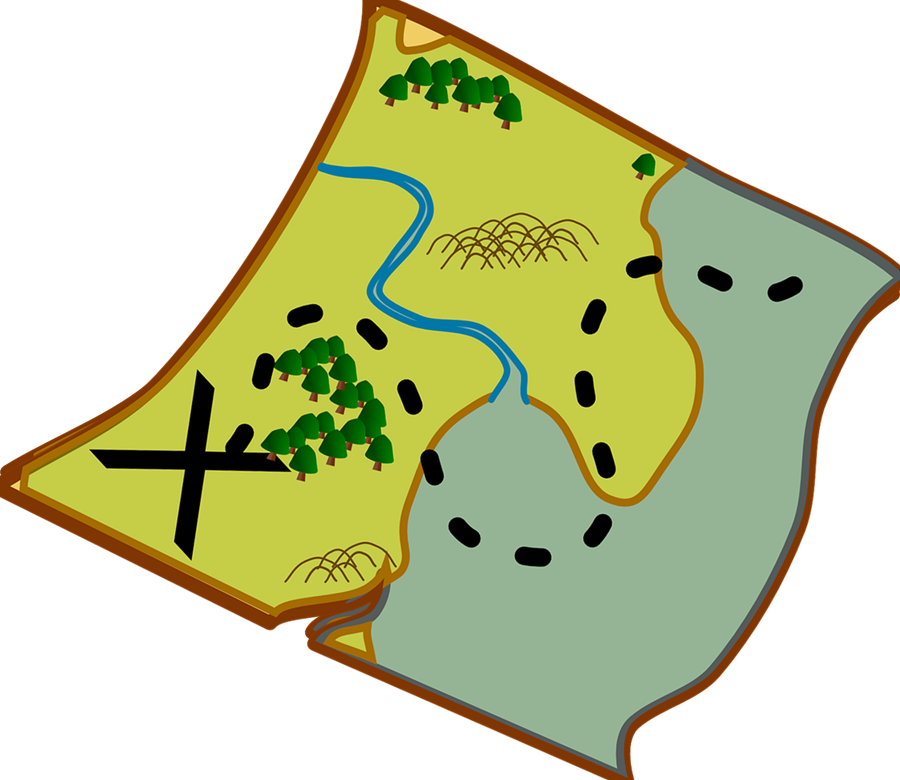 Download How To Draw A Treasure Map, Pirates Map - Clip Art - Full Size ...