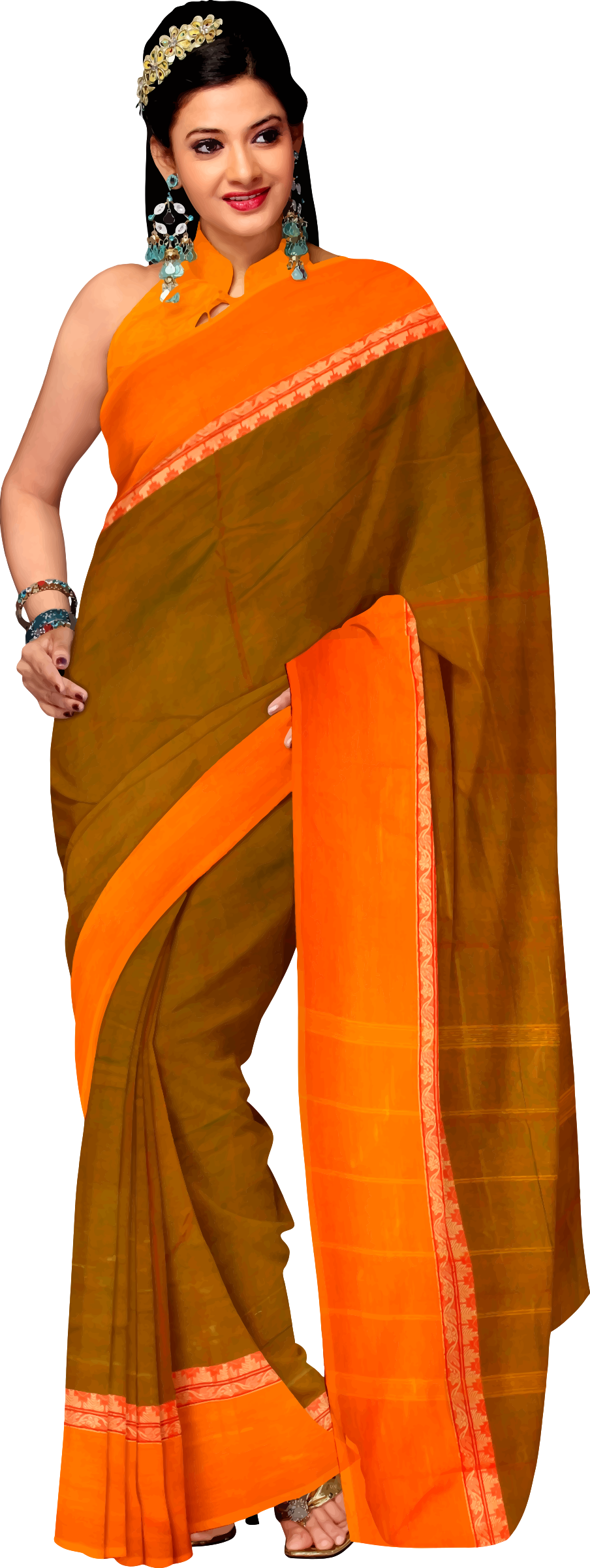 Download This Free Icons Png Design Of Woman In Saree 4 - Full Size PNG ...