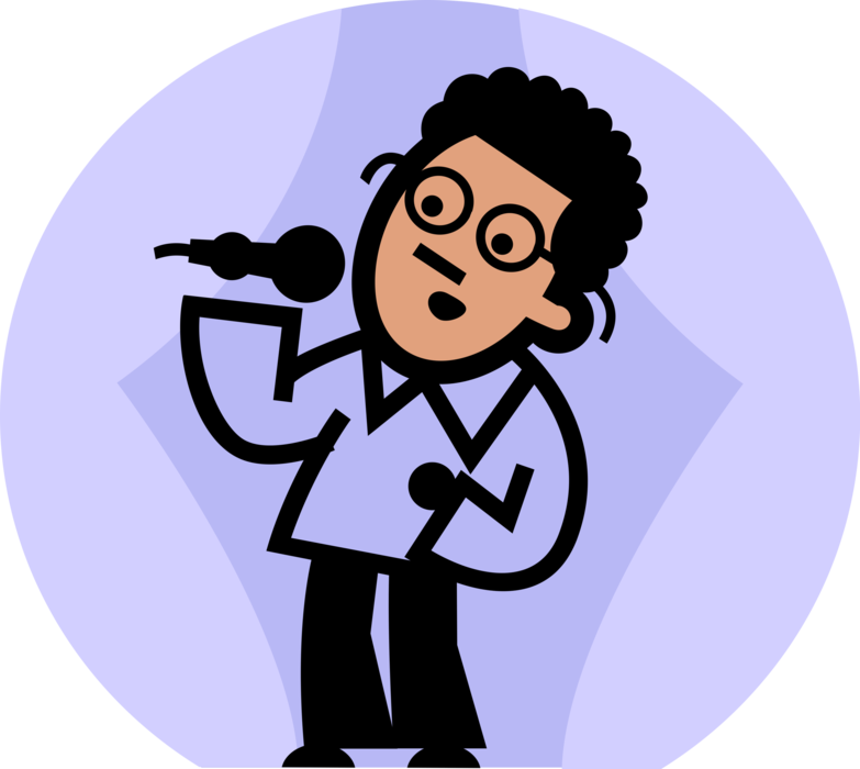 Download Vector Illustration Of Lounge Singer Musician Sings ...