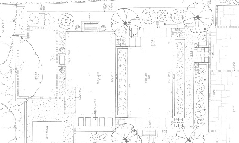 Download Garden Design Plan For Website Background - Technical Drawing ...