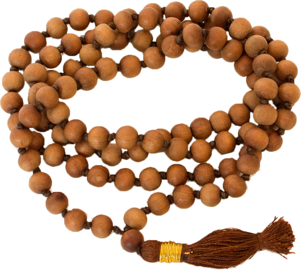 Download Sandalwood Knotted Mala - Bead - Full Size PNG Image - PNGkit
