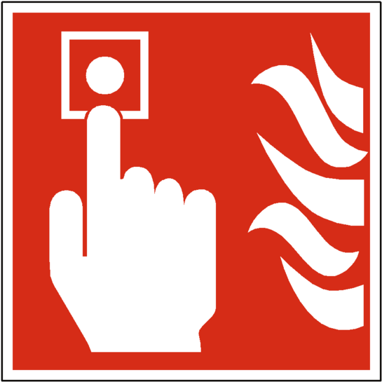 Download Fire Button Sign - Fire Alarm Call Point Board - Full Size PNG ...