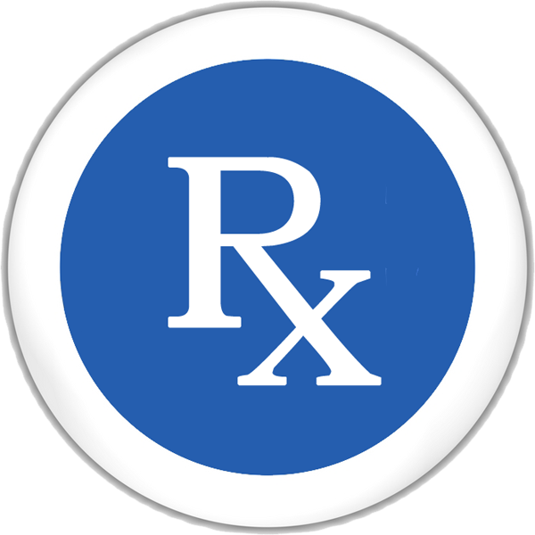 Download Rx Symbol Blue White Round Button - Pharmacist Logo - Full ...