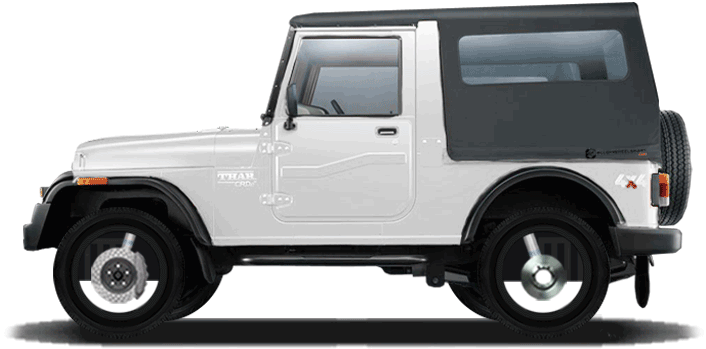 Download Transparent Slide Background - Mahindra Thar White Colour - PNGkit