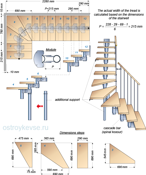 Download Stairs To The Cascade Beam - Размеры Лестницы В Доме - Full ...