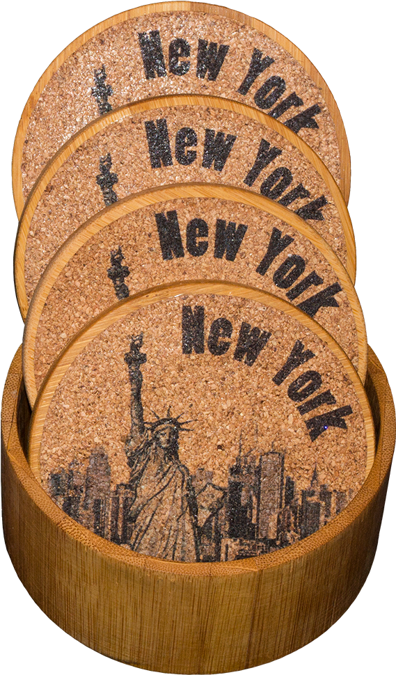 Download Hcc-015 Cork Coasters Set - Statue Of Liberty - Full Size PNG ...