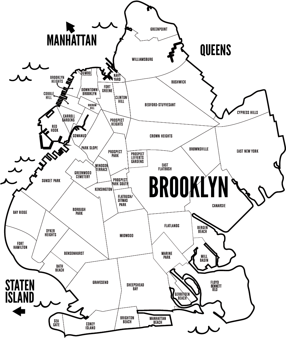 Brooklyn Map Vector