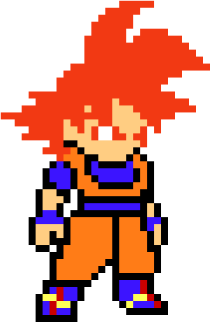 Download 8 Bit Goku Super Saiyan God - Pixel Art Goku Ultra Instinct ...