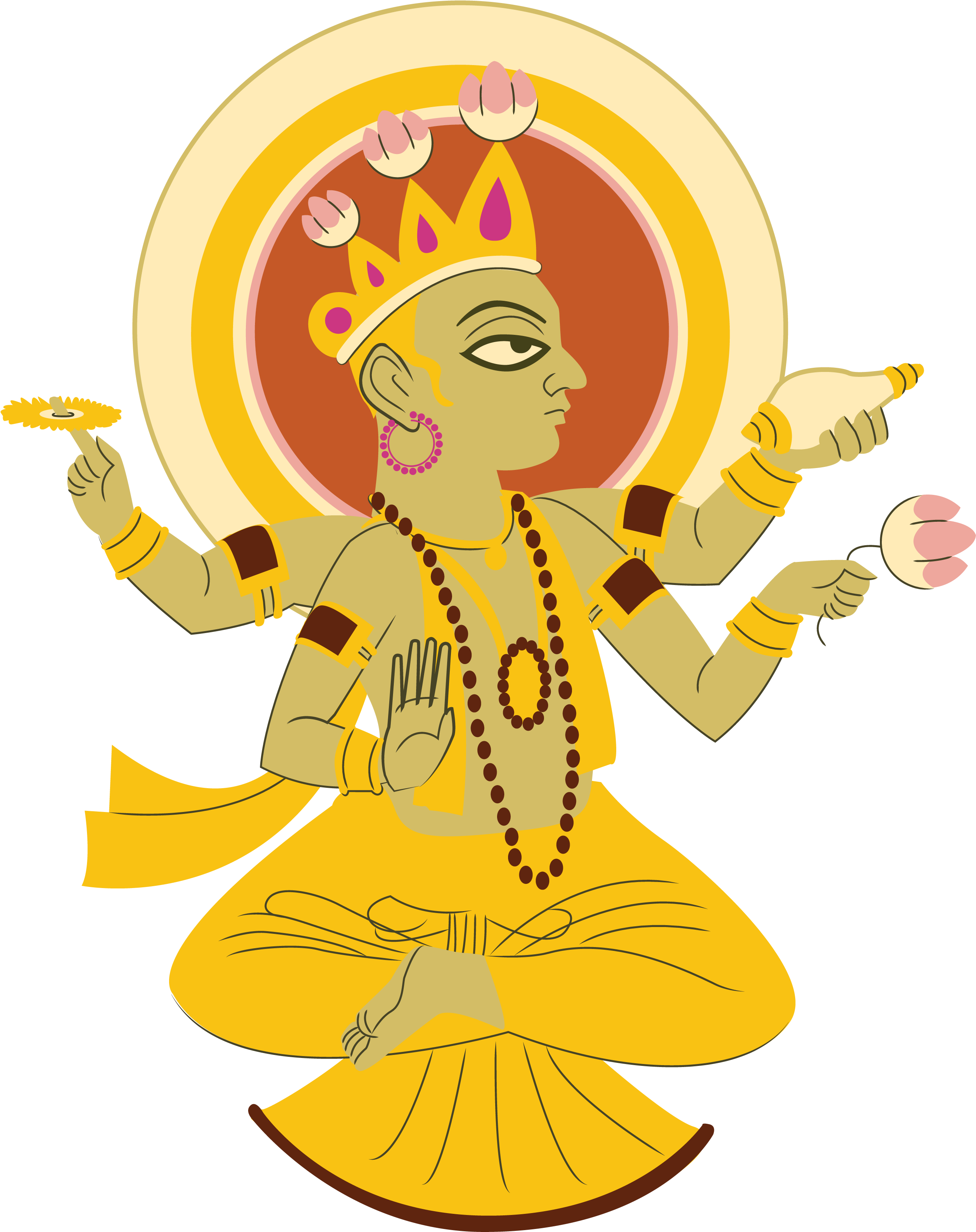 Download Golden Solar God - Illustration - Full Size PNG Image - PNGkit