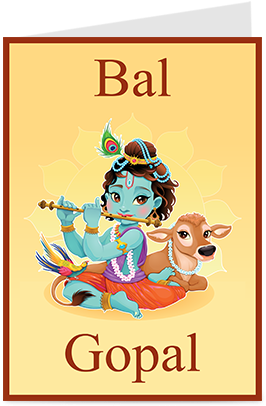 Download Bal Gopal Greeting Card - Wall Stickers Lord Krishna - Full ...
