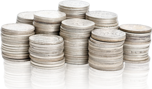 Download Silver Coins Transparent Png - Silver Coins Stacks Png - Full Size PNG Image - PNGkit