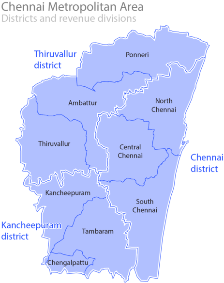 Download Chennai Metropolitan Area - Political Map Of Chennai - Full ...