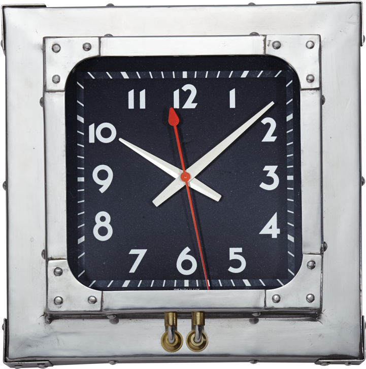 Download Detroit Wall Clock Square - Clock - Full Size PNG Image - PNGkit