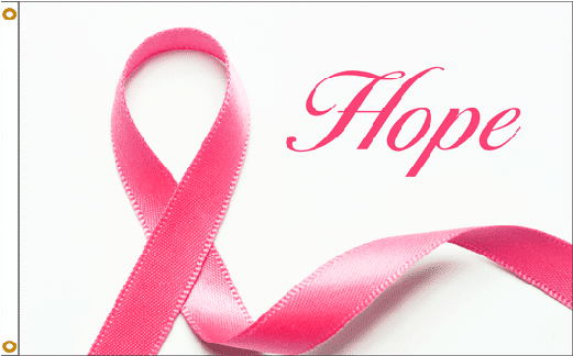 Download Hope Pink Ribbon Flag - Pink Ribbon Hope - Full Size PNG Image ...