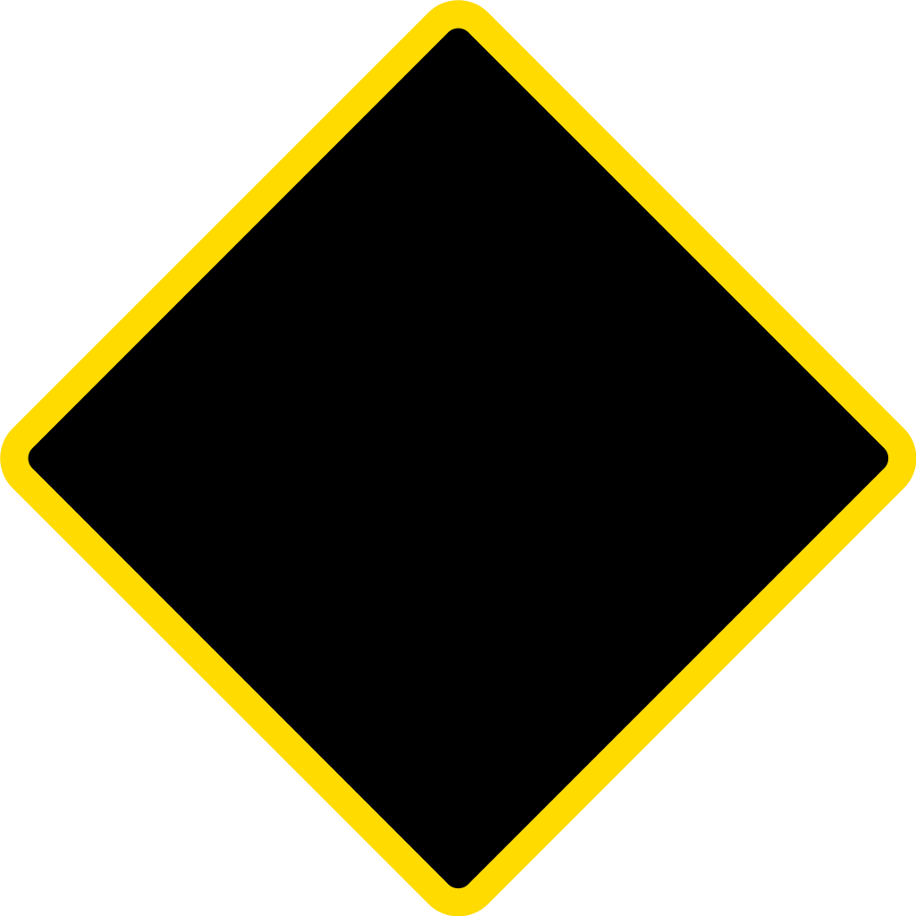 Download Diamond Warning Sign - Diamond Shape Border Png - Full Size ...