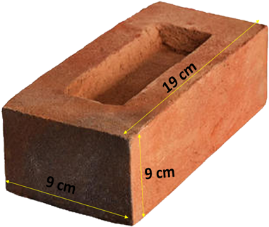 Download Standard Size Of Brick - Size Of Brick In Cm - Full Size PNG ...