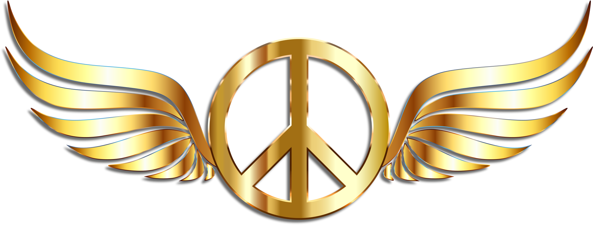 Download This Free Icons Png Design Of Gold Peace Sign Wings - Full ...