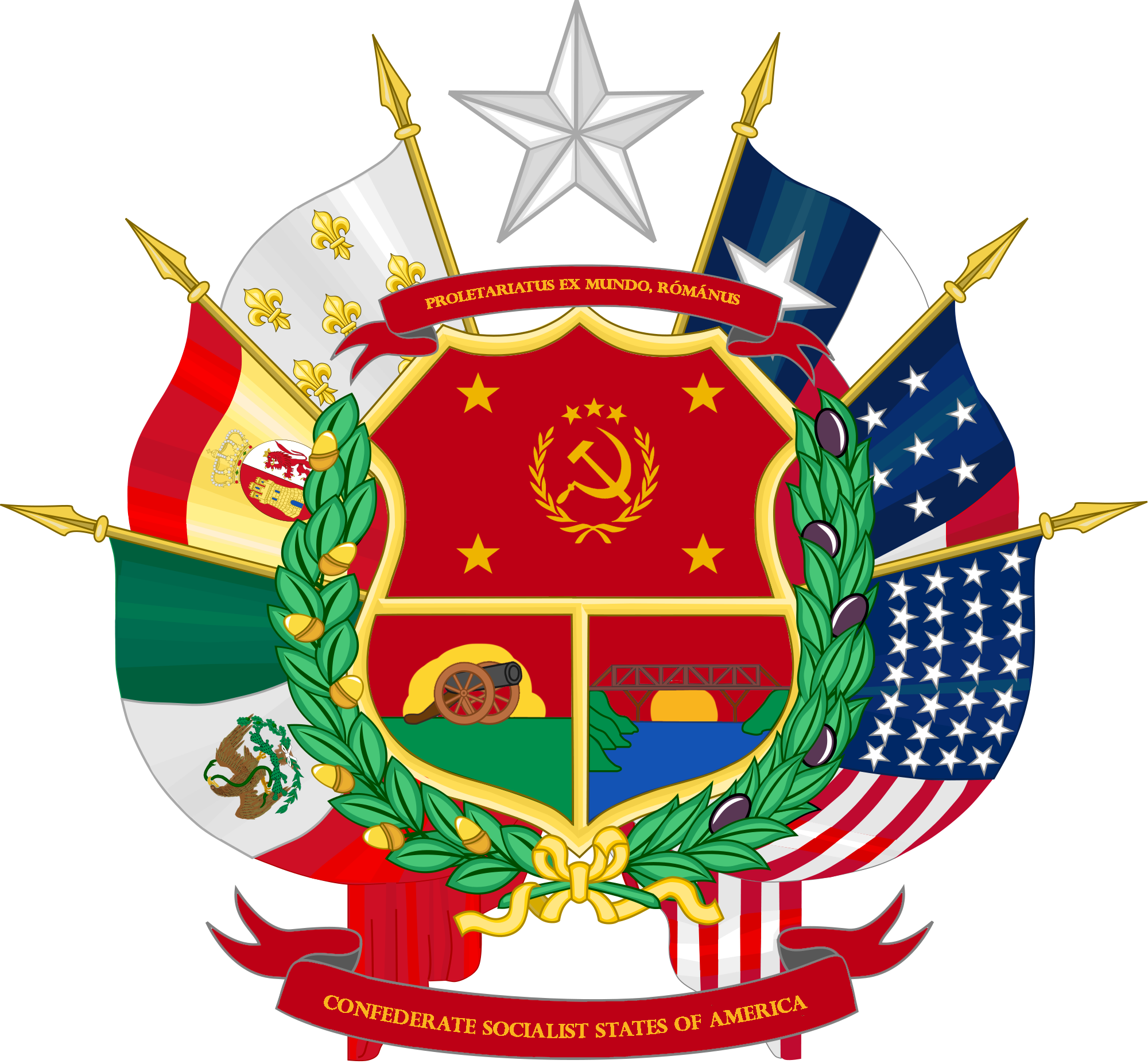 Download Amp Coat Of Arms Of The Cssa - Six Flags Over Texas Seal ...