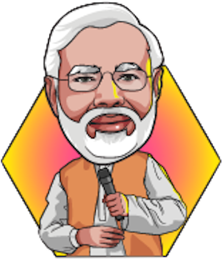 Download Narendra Modi Stickers Messages Sticker-6 - Cartoon Drawing Of ...
