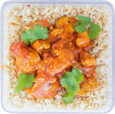Download Quick Chicken Curry & Brown Rice - Fried Food - Full Size PNG ...