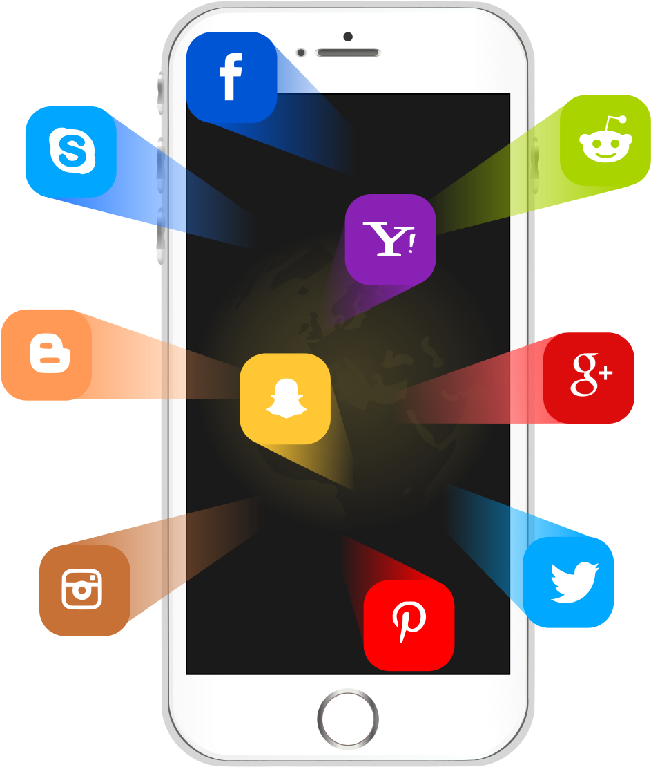 Download Social Media On Iphone - Iphone Social Media Png - Full Size ...