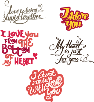 Download Vector Lettering Collection With Quotes About Love - Vector ...