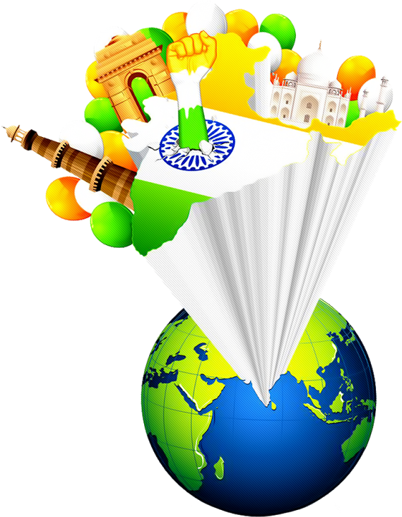 Download Happy Republic Day India 3d Map With Globe - India Republic ...