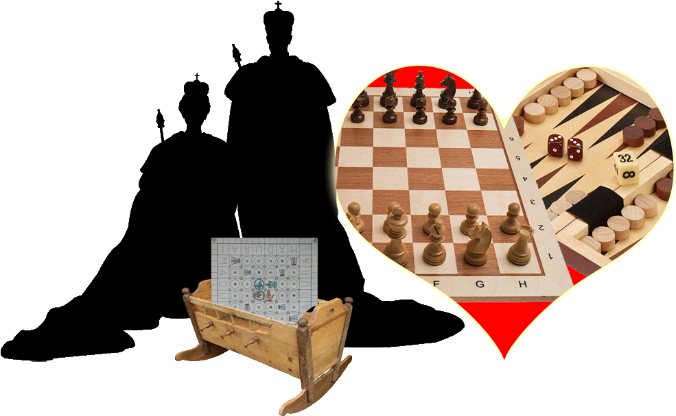 Download King Chess And Queen Backy With Their Little Prince - 1100 - Saloniki, Mini, Backgammon ...
