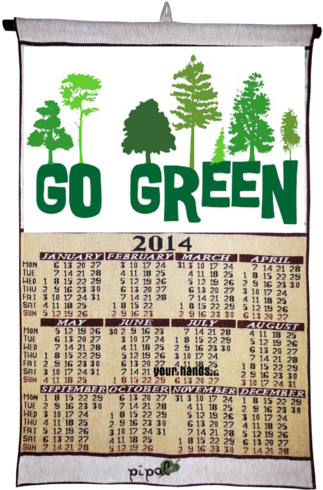 Download Printed Calender - Go Green - Full Size PNG Image - PNGkit