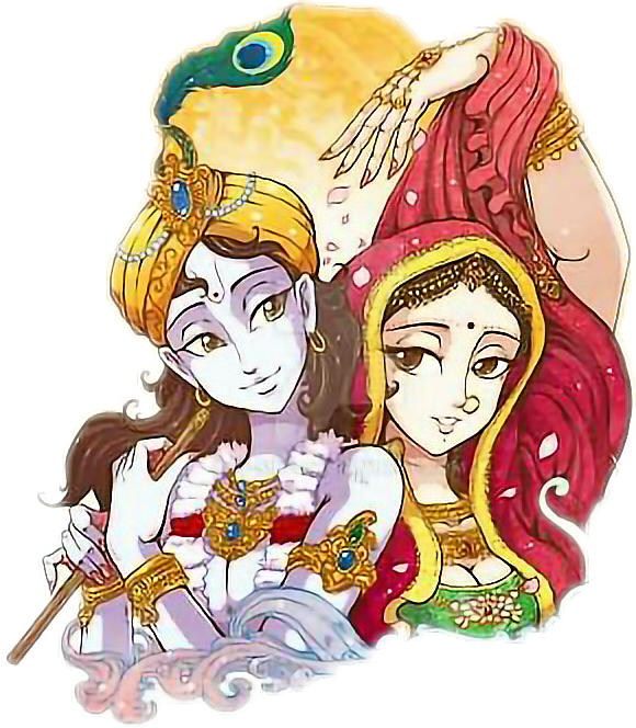 Download Krishna Radhakrishna Radhe Krishna - Radha Krishna Vector Png ...