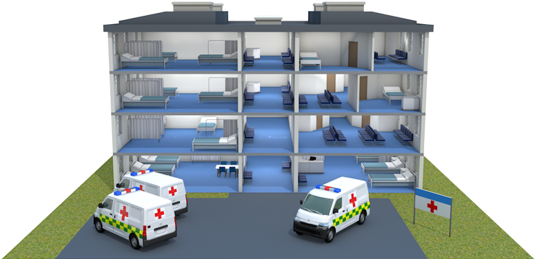 Download Back Inside Of Hospital Building - Hospital Building Png ...