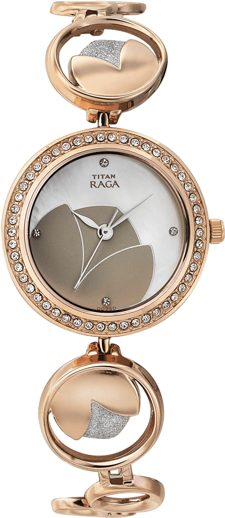Download Rose Gold Titan Watch For Women - Full Size PNG Image - PNGkit