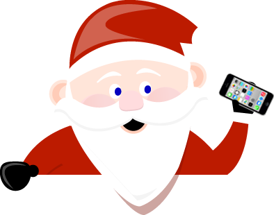 Download Santa Claus - Santa On The Phone Clipart - Full Size PNG Image ...