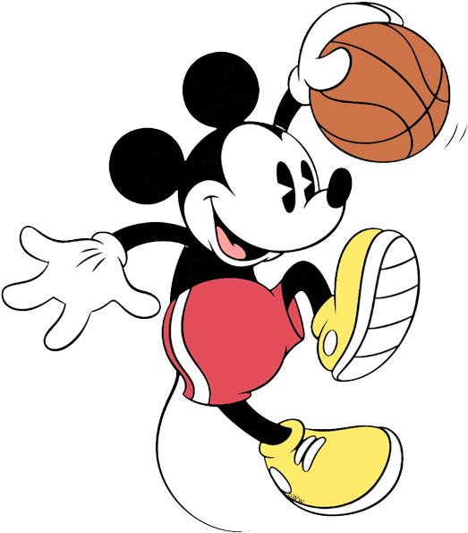 Download Disney Basketball Clip Art - Mickey Mouse Basketball Outline ...