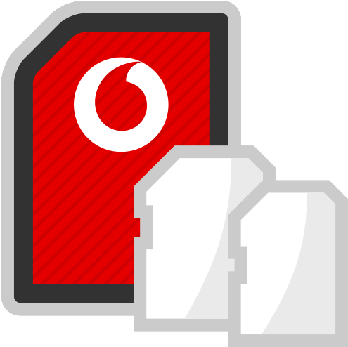 Download Standard Or Mini Sim Card - Sim Card Vodafone Png - Full Size ...