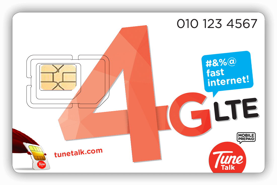 Download Tune Talk 4g Lte Sim - Tune Talk Traveller Sim - Full Size PNG ...