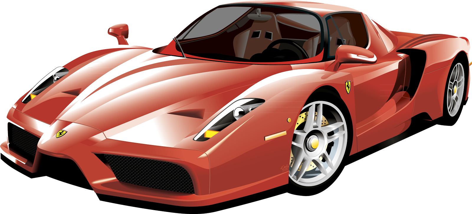 Download Cars - Ferrari Vector - Full Size PNG Image - PNGkit