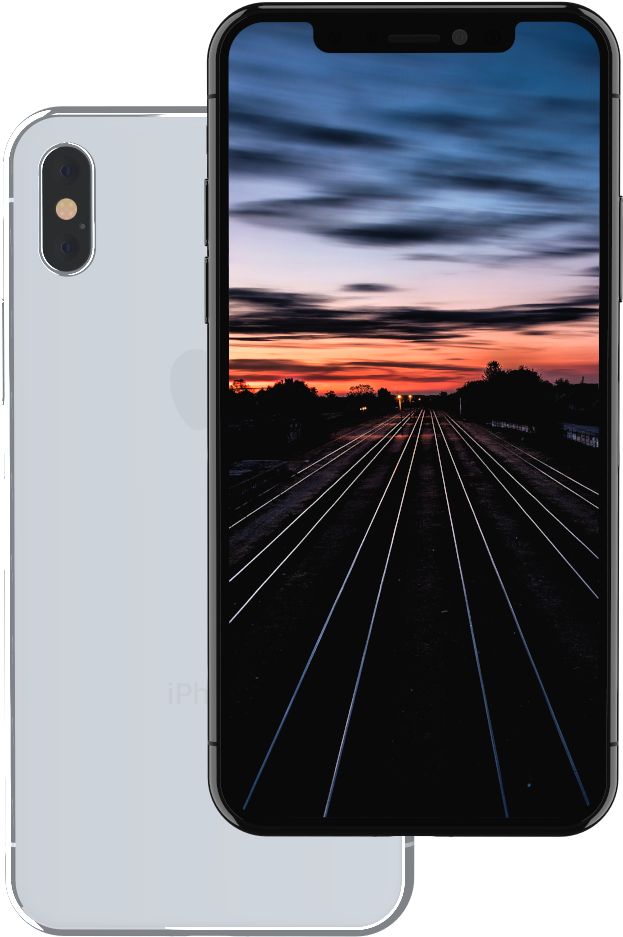 Download X Renders/iphone X Black And Silver - Iphone X - Full Size PNG ...