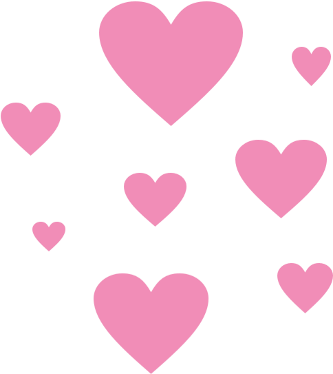 Download Ftestickers Pink Hearts - Hearts Sticker - Full Size PNG Image ...