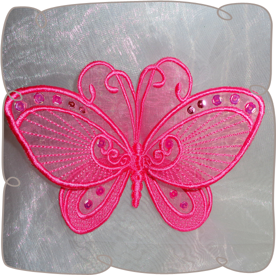 Download Organza Lace Butterfly - Machine Embroidered Butterflies ...