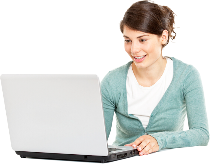 Download Lady With Laptop Png - Full Size PNG Image - PNGkit