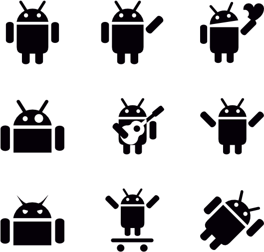 Download Android Collection Filled - Icon Android White Robot ...