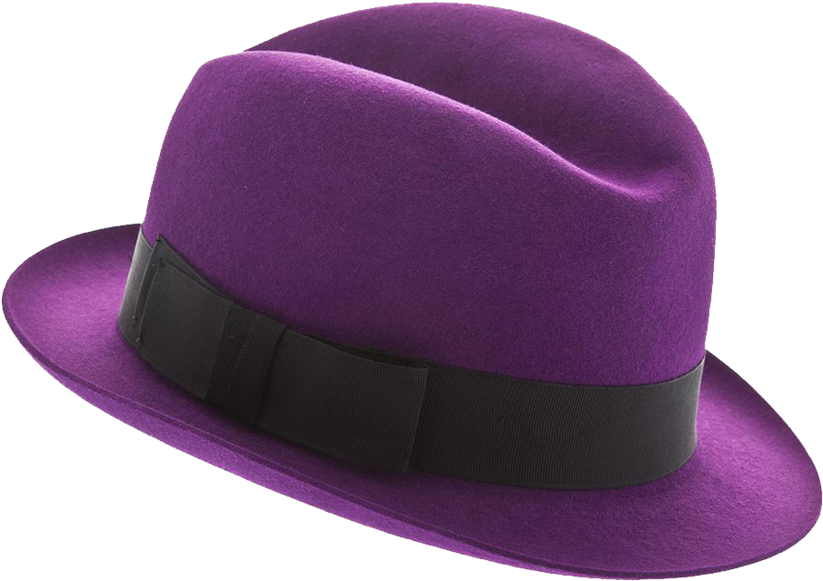 Download Quickview - Purple Fedora Transparent - Full Size PNG Image ...