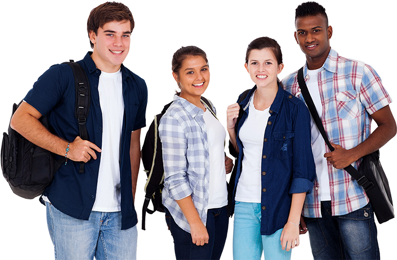 Download Four Students Isolated - Stock Photo High School Students ...