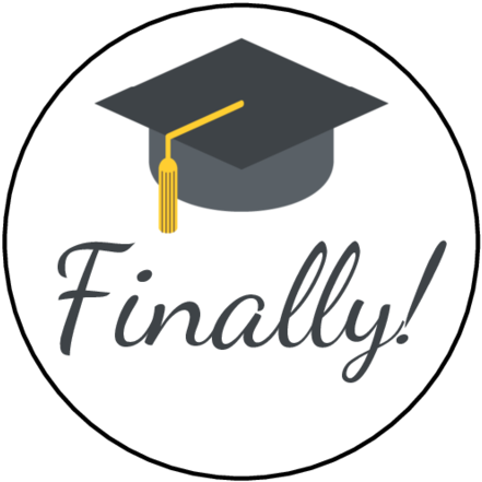 Download Ol325 - 1 - 67" Circle - "finally " Graduation Circle ...