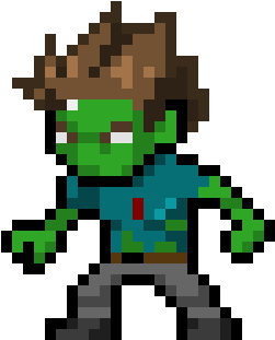 Download Zombie - Zombie Pixel Art Png - Full Size PNG Image - PNGkit