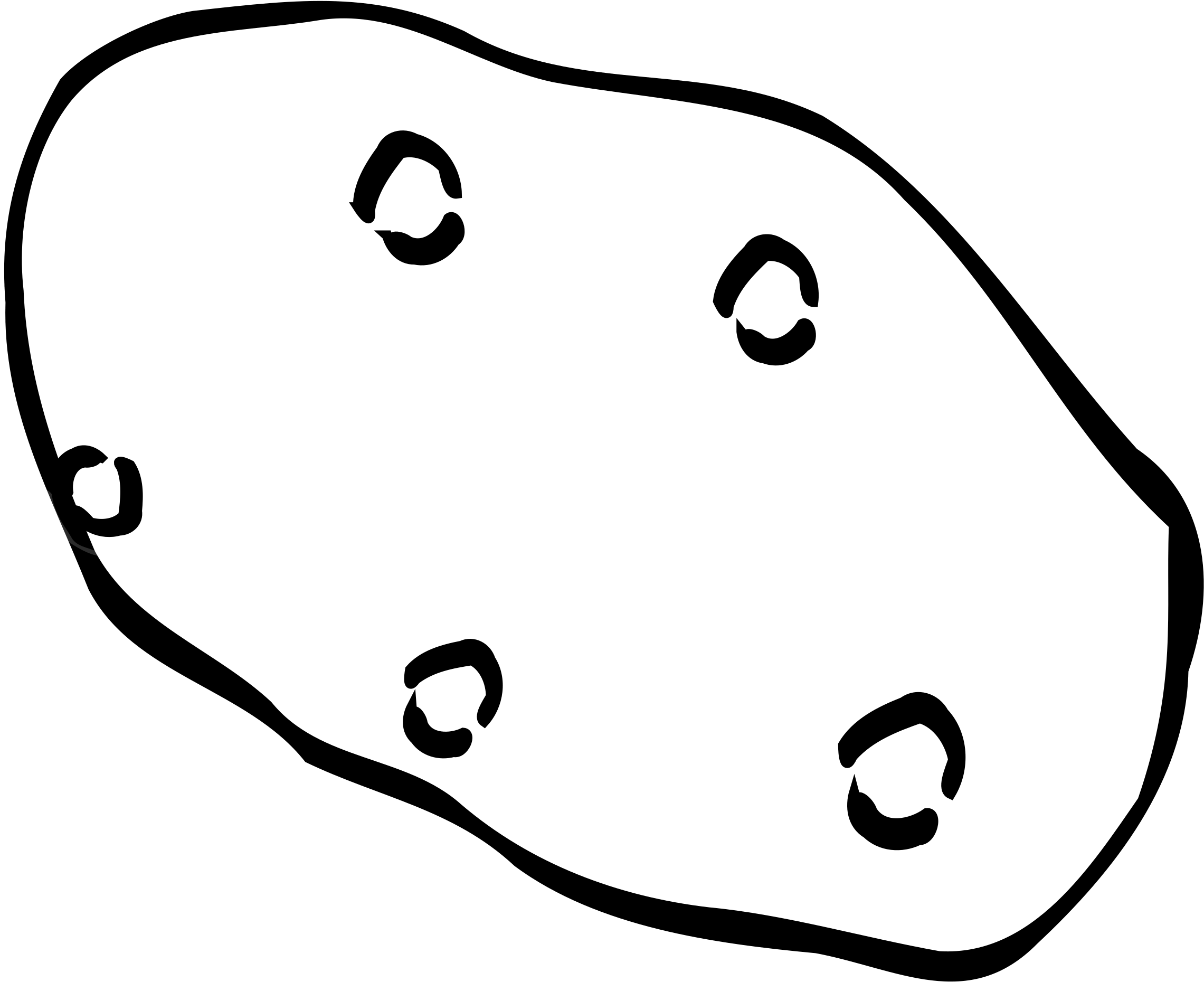 Download Potato Outline Clip Art At Clker - Outline Of A Potato - Full ...